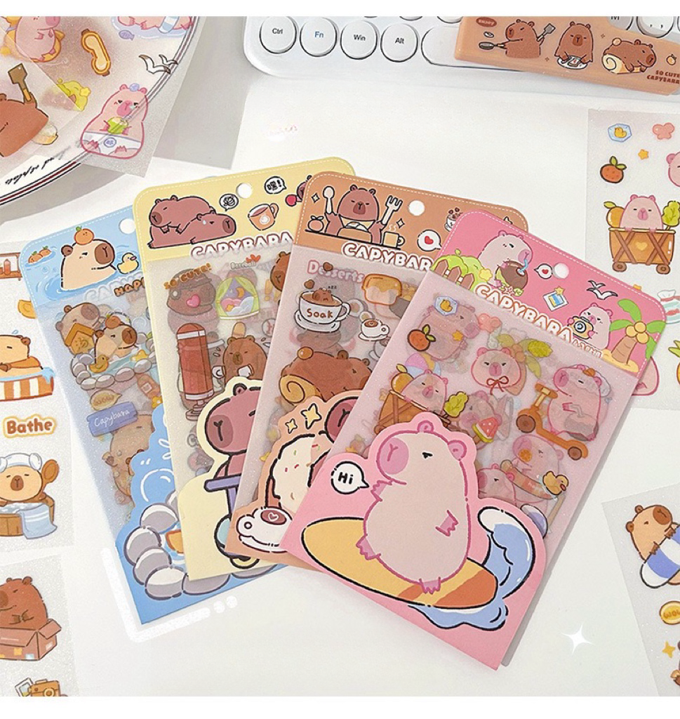 STPK16 | Capybara Sticker 4in1 10.5x14cm – GM School Lab