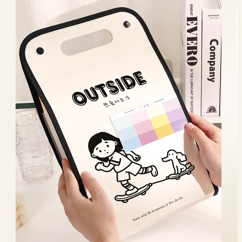 FOL26A | A4 13 layers Folder - Girl Outside – GM School Lab