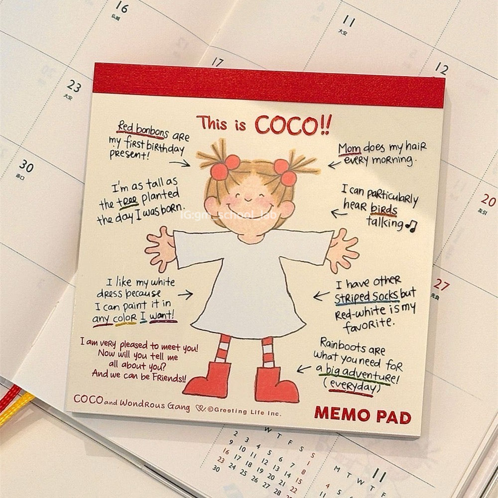 NOP23 | This is Coco Note Pad / Memo Pad – GM School Lab