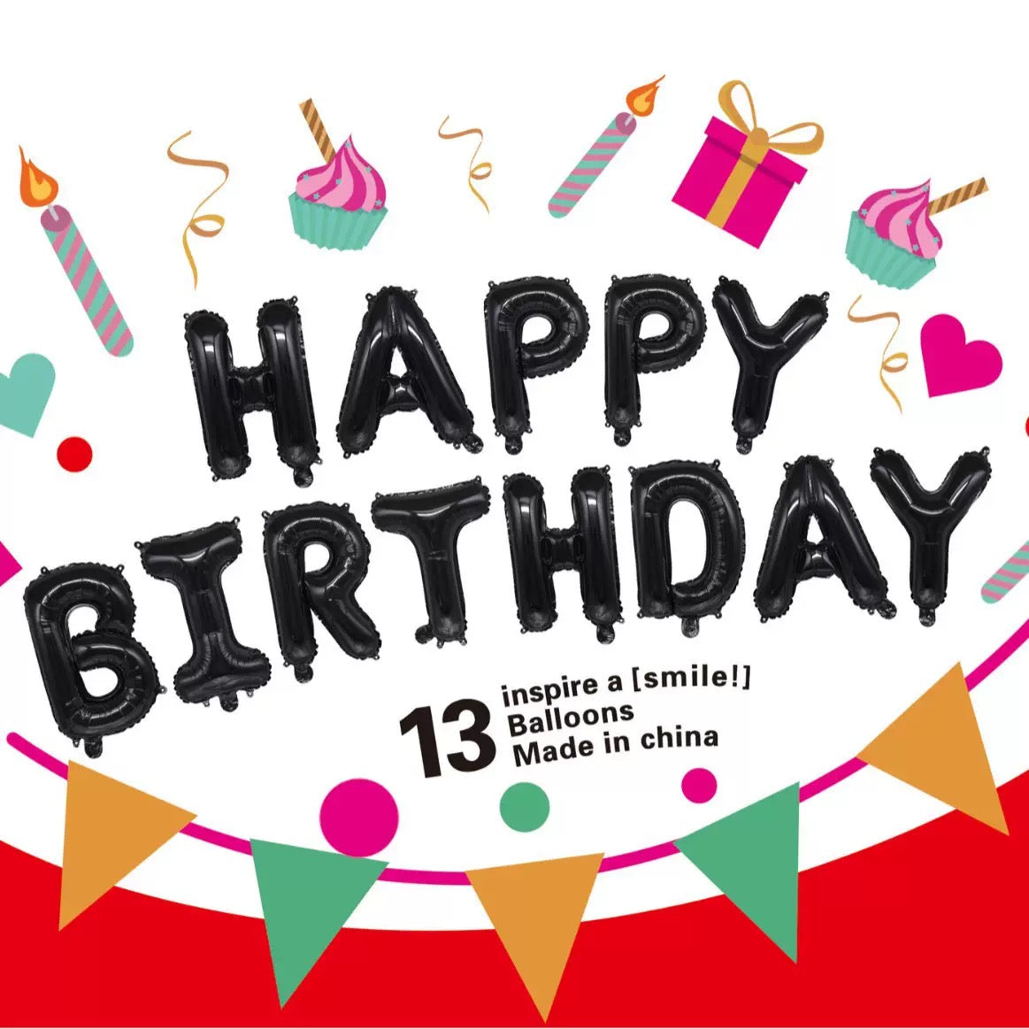 GFT142 | HBD Birthday Balloon - Black – GM School Lab